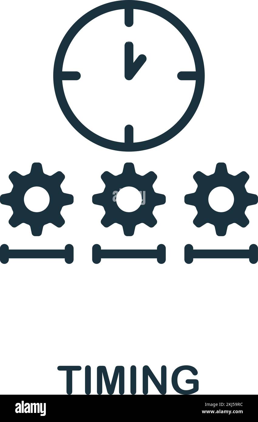 Timing icon. Monochrome simple Time Management icon for templates, web ...