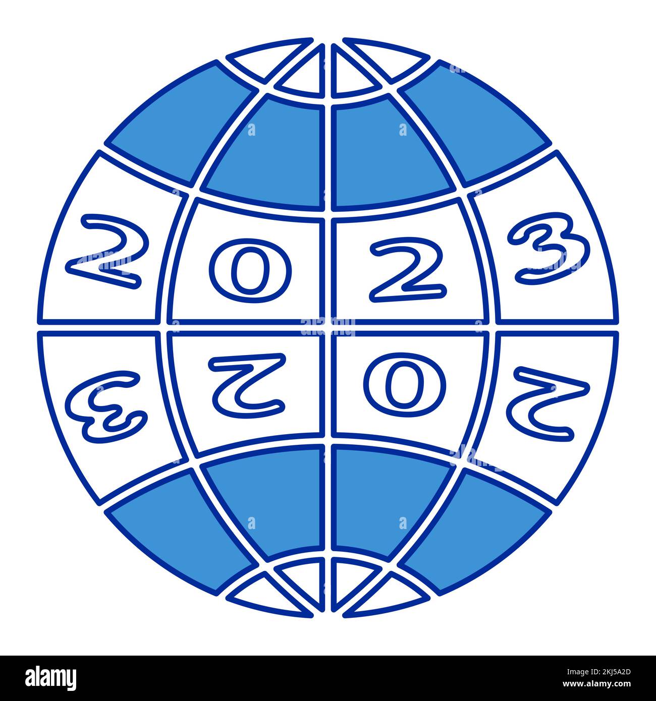 Globe and 2023 New Year number Stock Vector Image & Art - Alamy