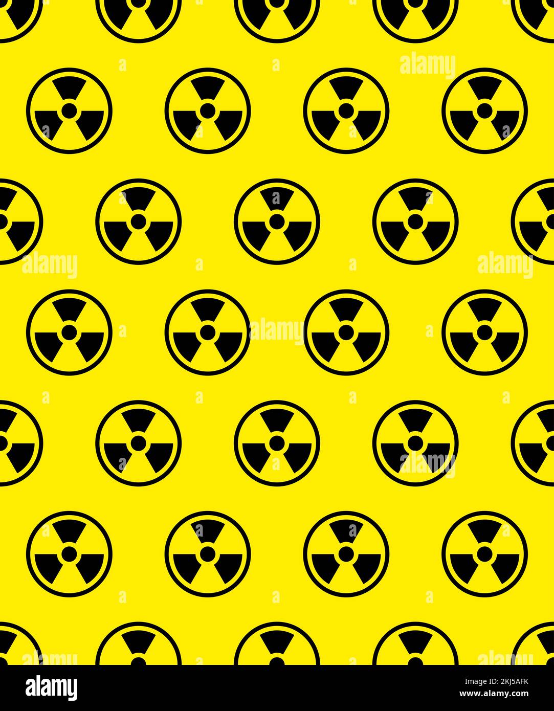 Seamless pattern of an abstract radioactivity warning sign Stock Vector ...
