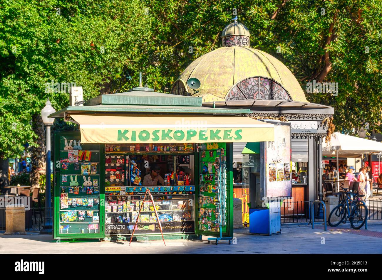 Alicante, Spain - September 12, 2022: A small kiosk with the sign ...