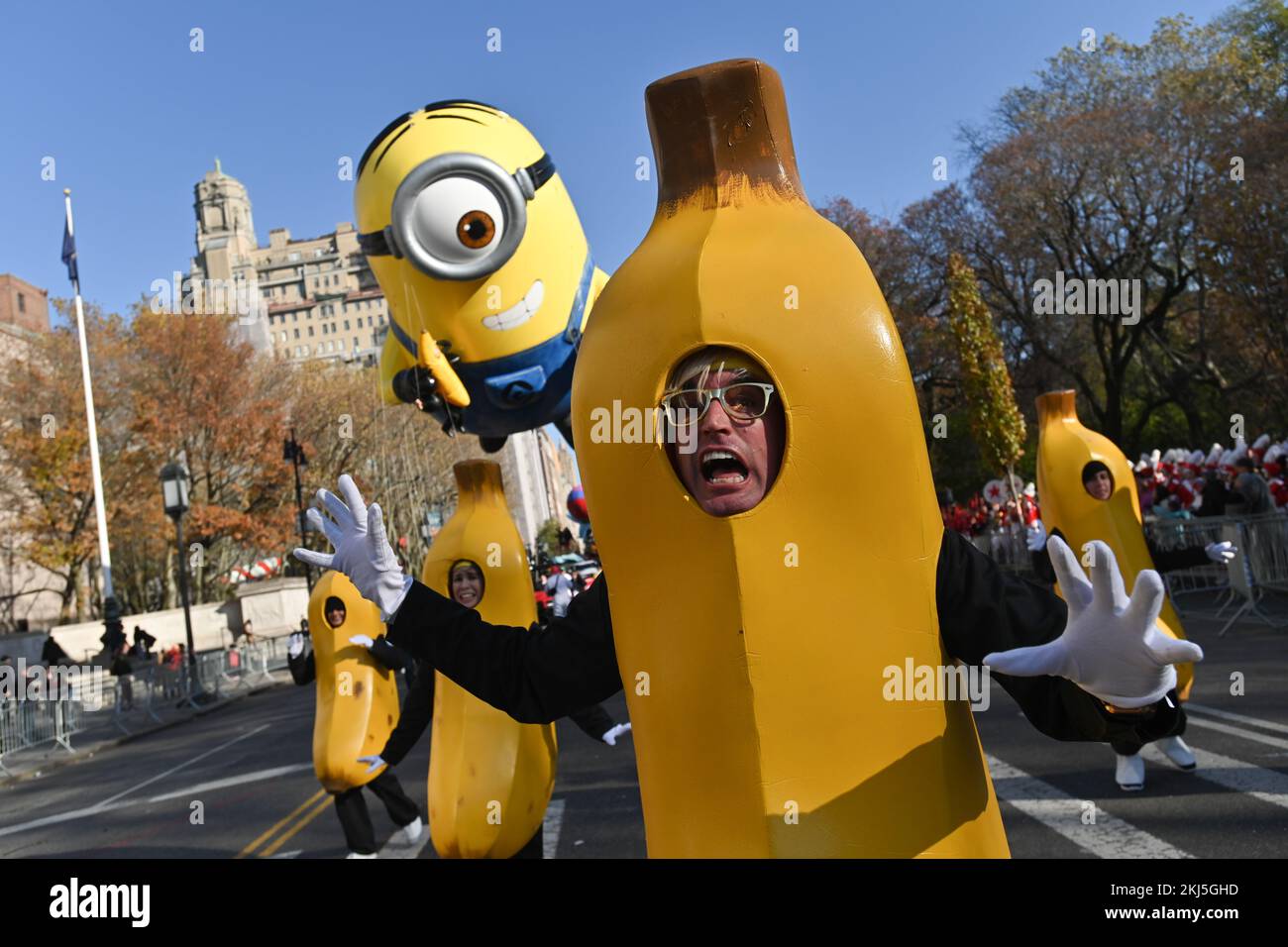 Stuart The Minion Balloon At The 96th Annual Macys Thanksgiving Day