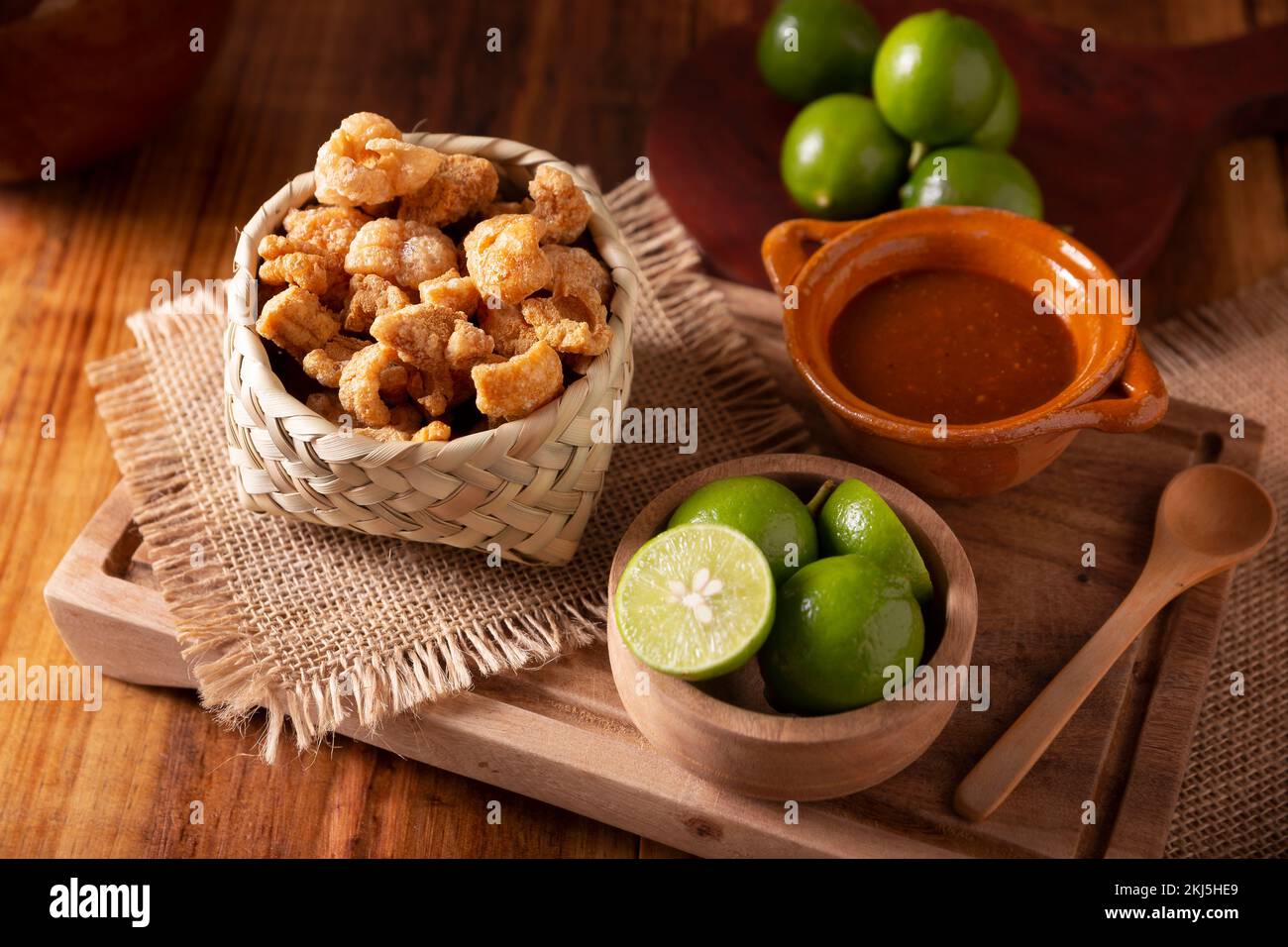 Chicharrones. Deep fried pork rinds, crispy pork skin pieces ...