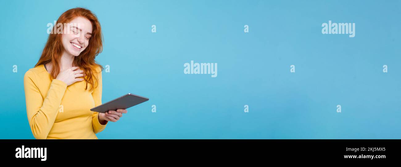 People and Technology Concept - Close up Portrait young beautiful ...