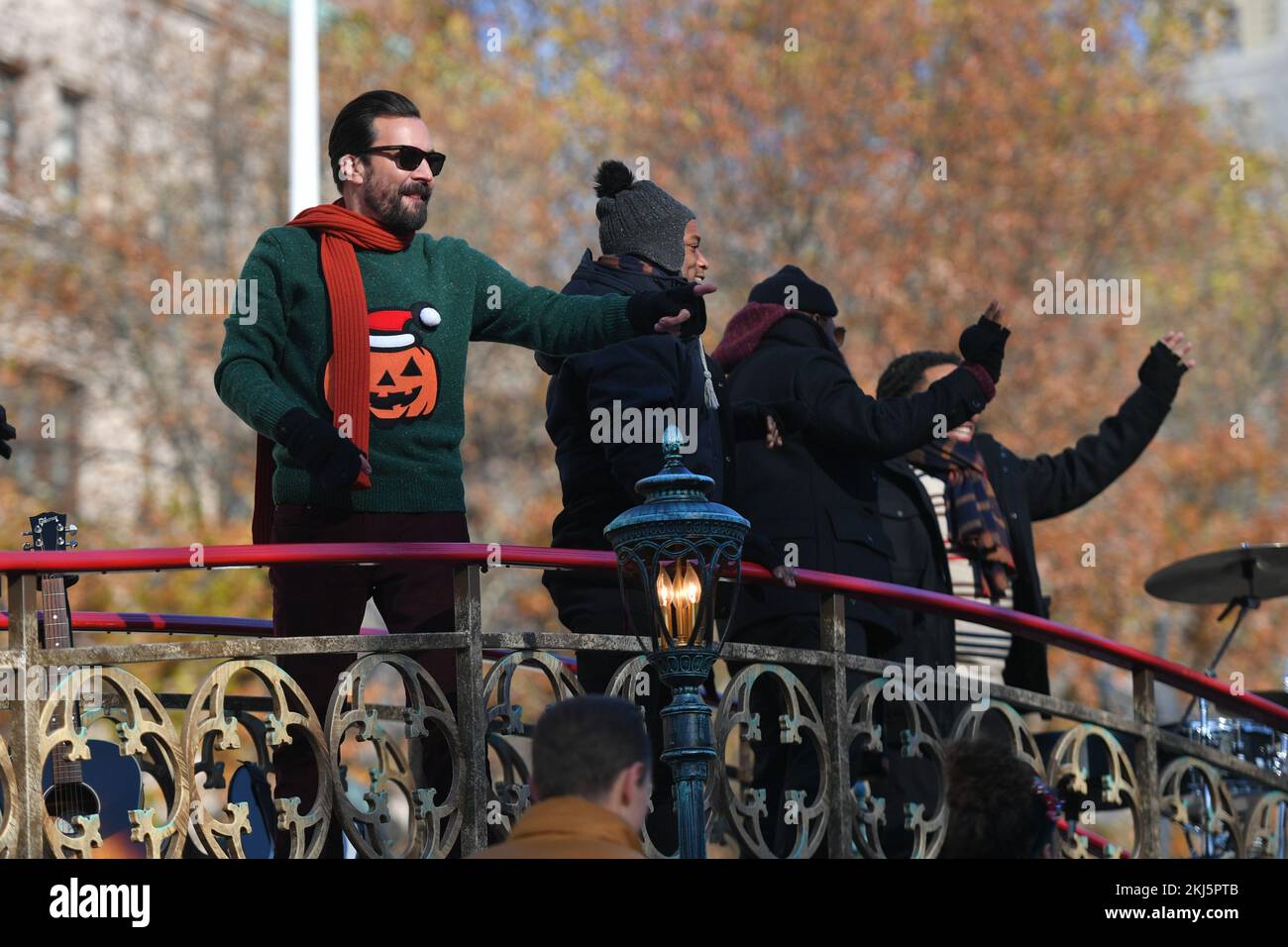 Jimmy Fallon and the Roots attend the 96th Annual Macy's Thanksgiving ...