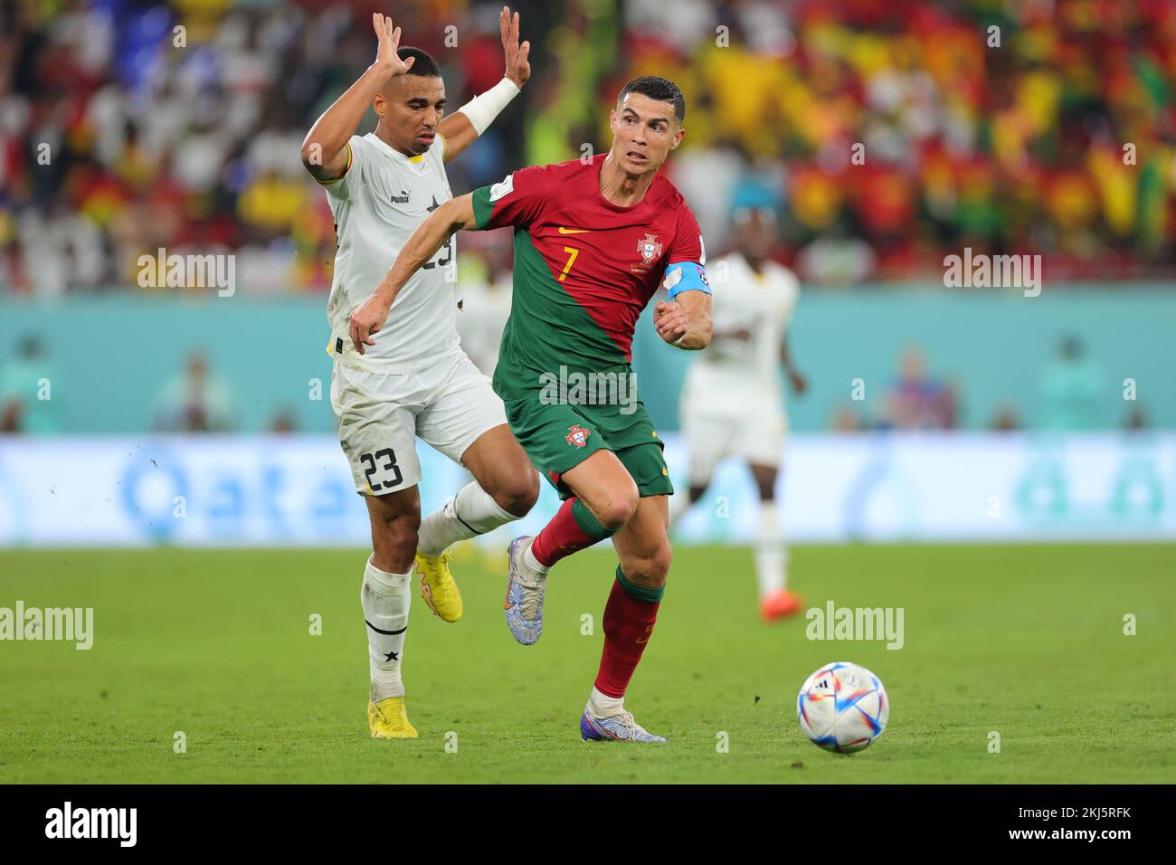 Doha, Qatar. 24th Nov, 2022. Cristiano Ronaldo of Portugal attacks on goal during the FIFA World ...