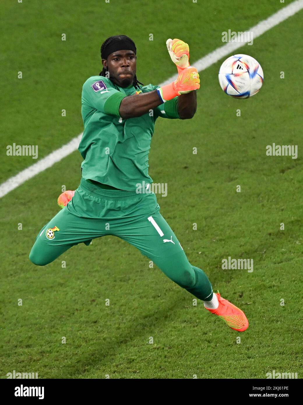 Doha, Qatar. 24th Nov, 2022. Lawrence Ati Zigi, goalkeeper of Ghana ...