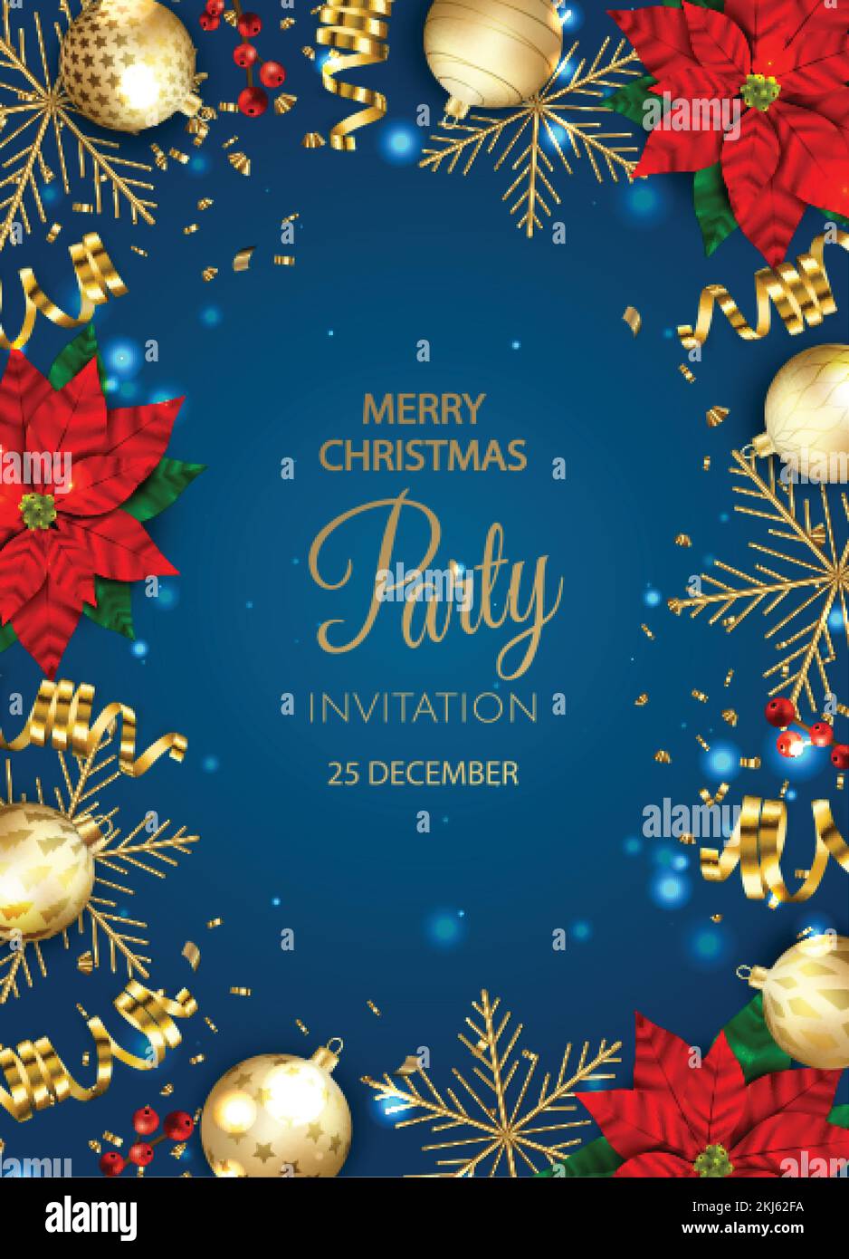 Merry Christmas and Happy New Year. Xmas Festive background with ...