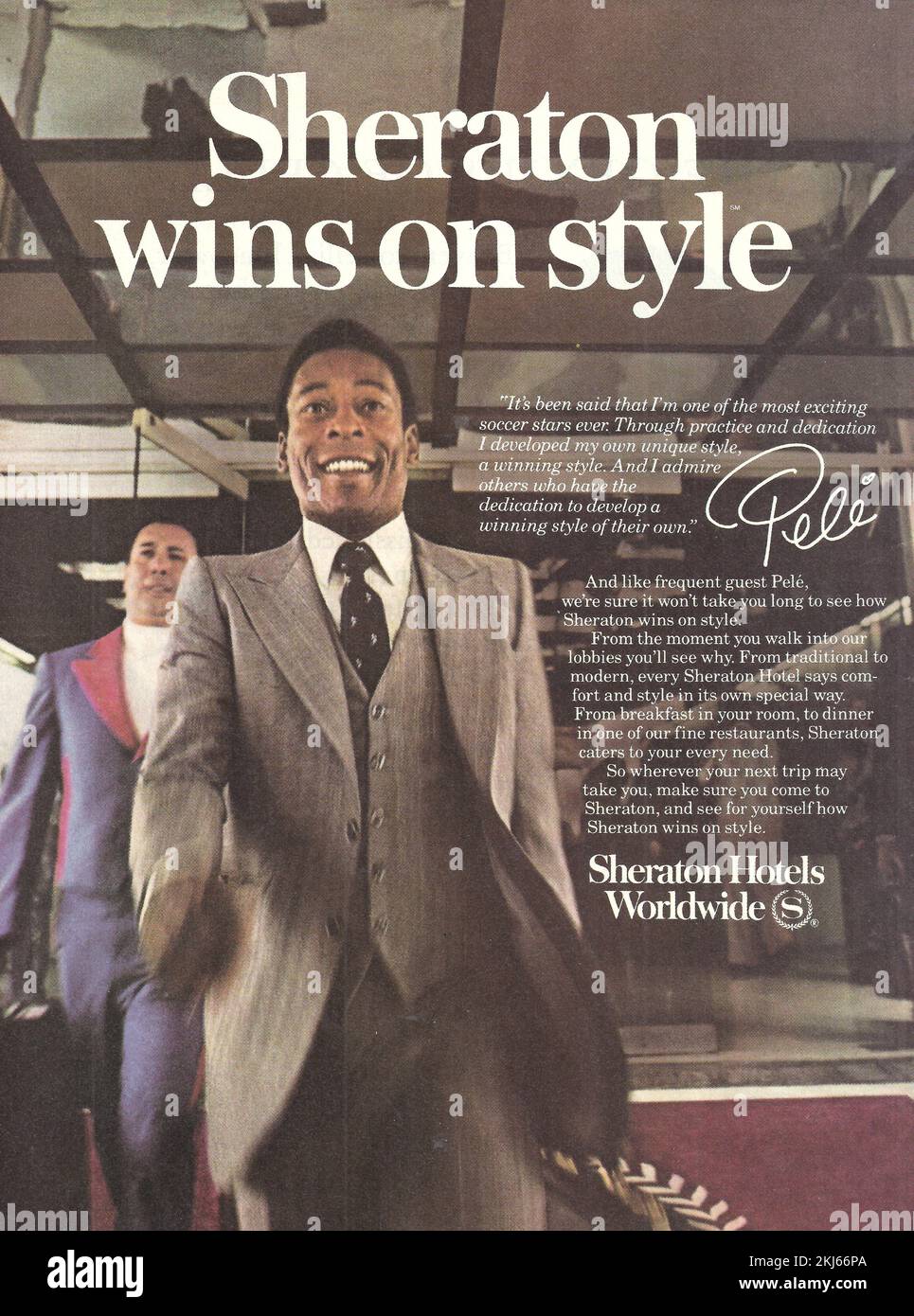 Sheraton hotel Sheraton hotels vintage paper advertisement Stock Photo ...