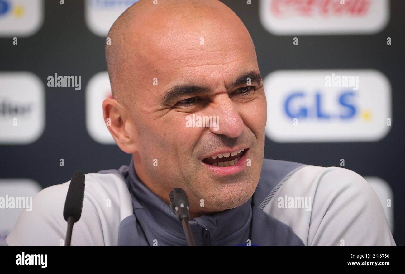 Belgium's head coach Roberto Martinez pictured during a press ...