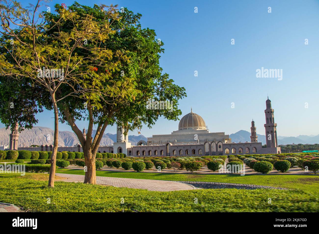 The Sultan Qaboos Grand Mosque is the largest mosque in Oman, located ...