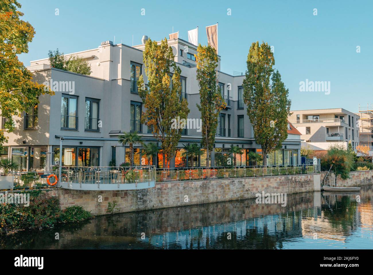 River On Sunset. Townhouses Buildings And Multi-floor Home At ...