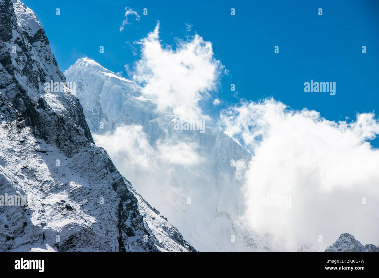 Mt. Manaslu Glacier Region in the Himalayas Nepal Trekking Stock Photo ...