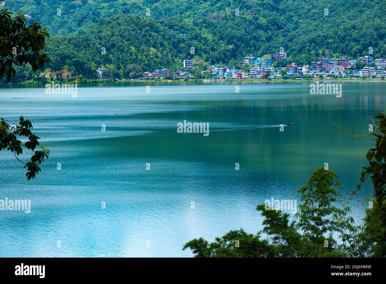 Phewa Fewa Lake and Pokhara City Nepal Stock Photo - Alamy