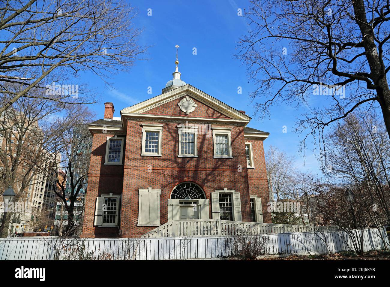 Back view at Carpenters Hall - Philadelphia Stock Photo - Alamy