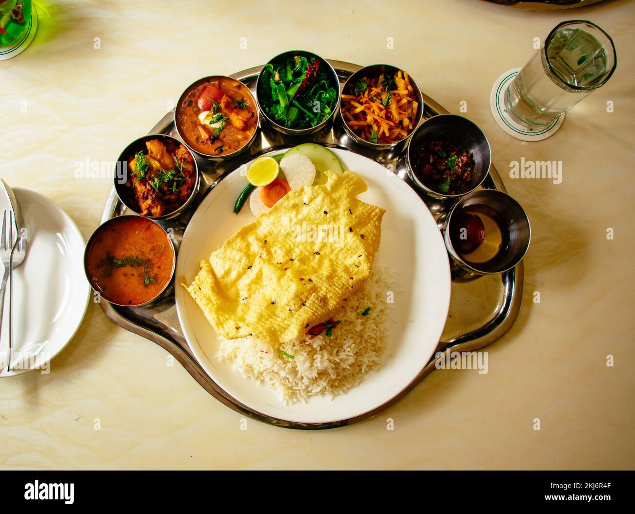 Nepali Daal Bhaat Tarkari Rice and Vegetable Set Lunch Dinner Stock ...