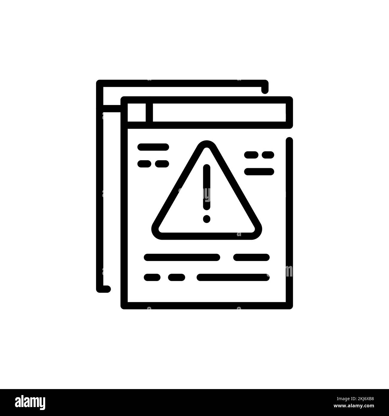 Problem on site black line icon. Technical help. Support service Stock ...