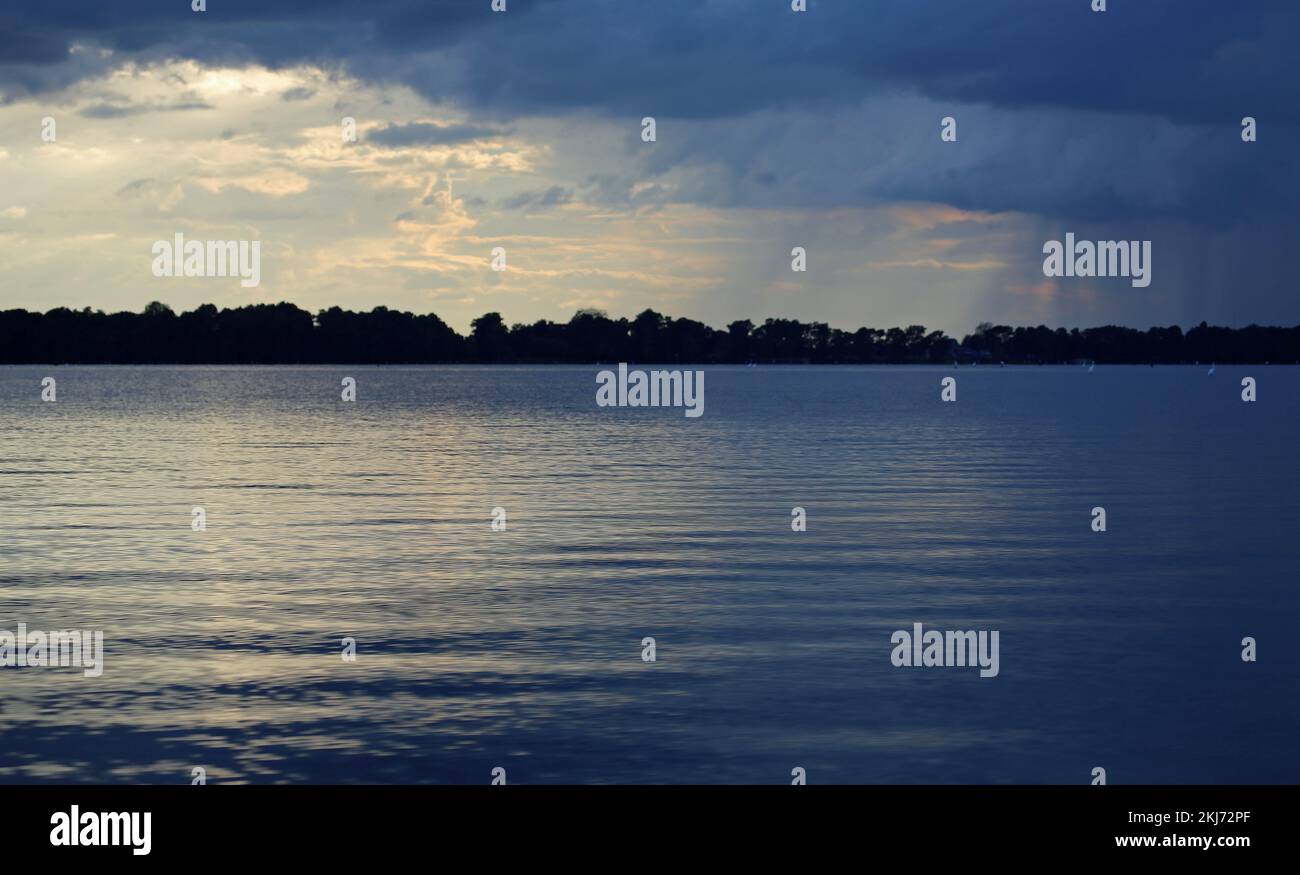 The sunset and the rain - Reelfoot Lake State Park, Tennessee Stock ...