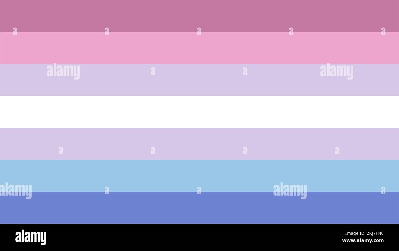 Bigender people experience exactly two gender identities flag symbol ...
