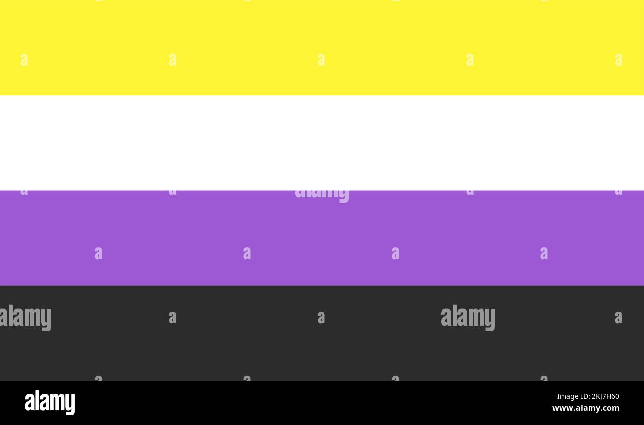 Nonbinary flag symbol Stock Photo - Alamy
