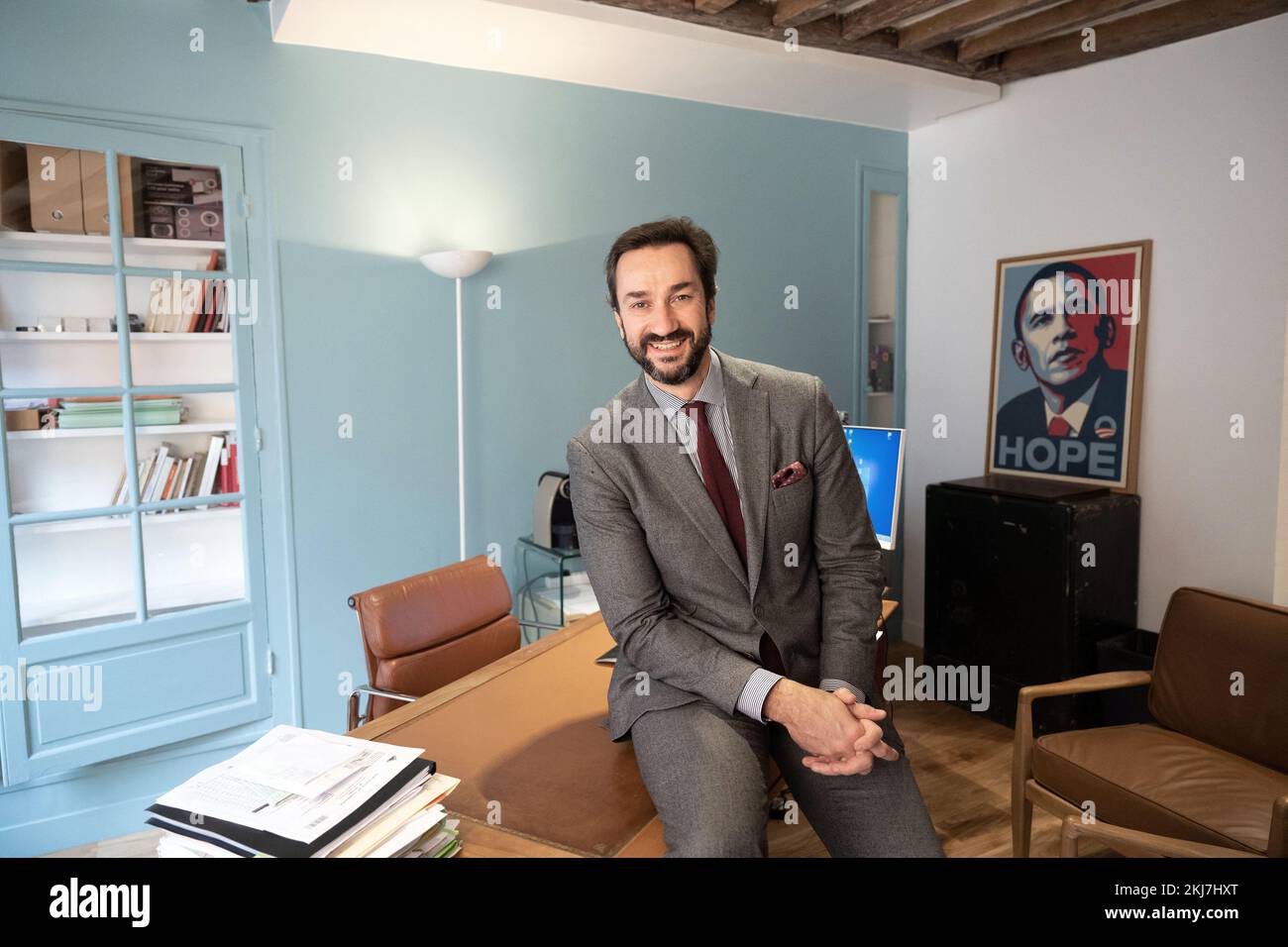 Lawyer, Florent Loyseau de Grandmaison poses during a session photo at ...