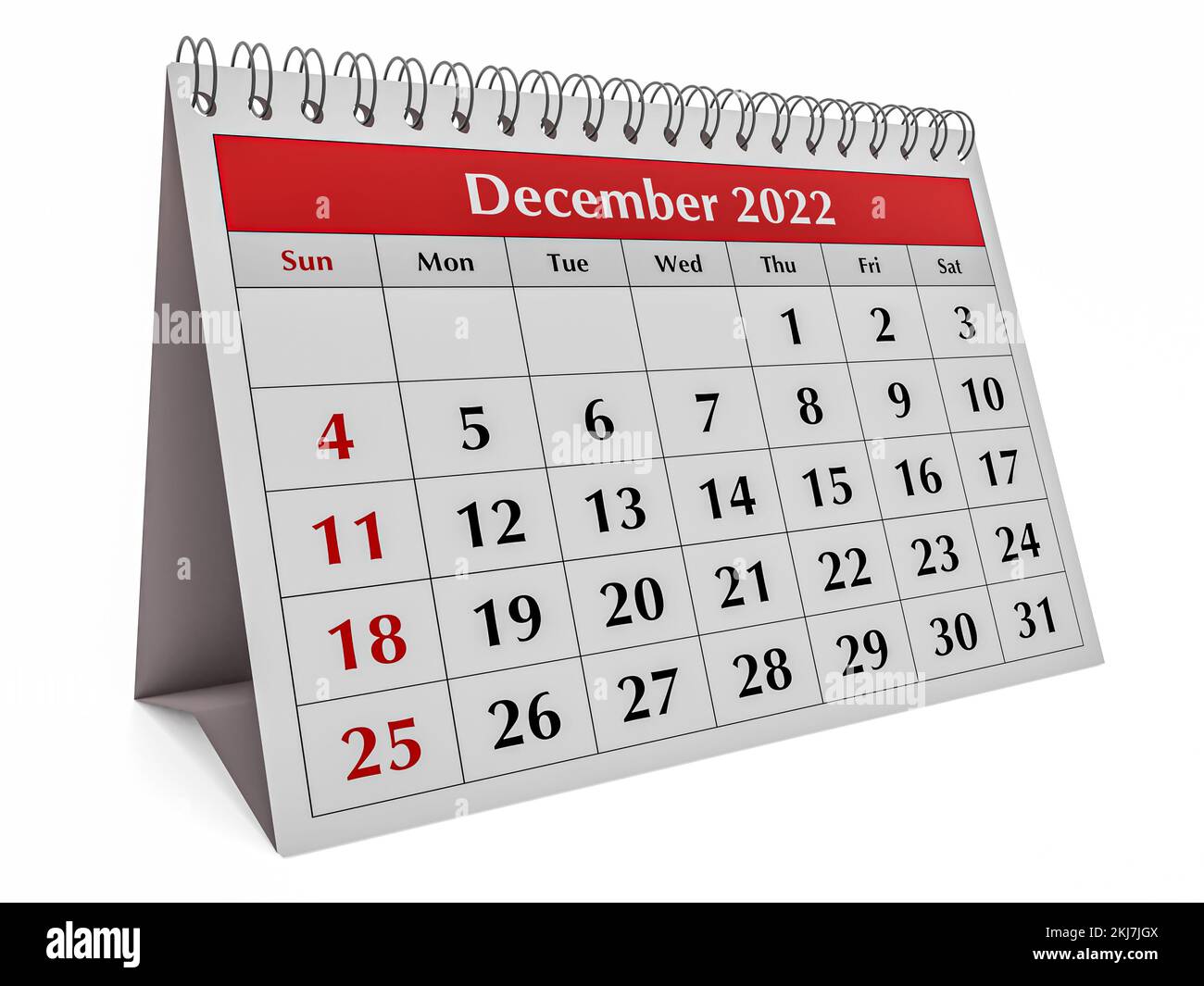 One page of the annual business desk monthly calendar. Date - month ...