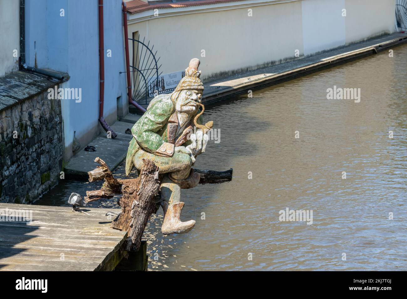 Prague, Czech Republic - 4 September 2022: The water goblin statue ...