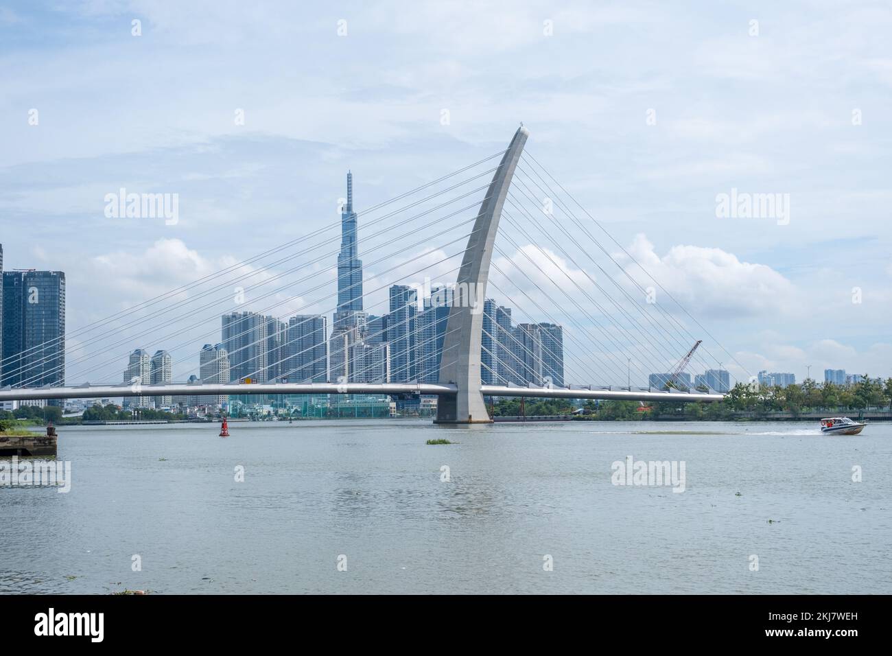 Ho Chi Minh, Vietnam - October 3, 2022: New Modern bridge city view ...