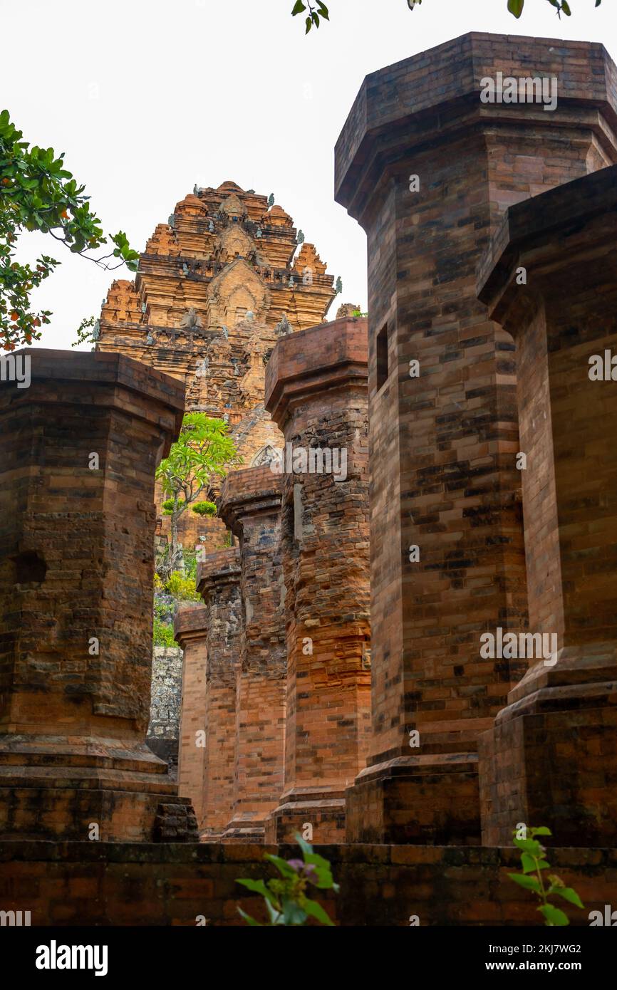 Building of Po Nagar is a Cham temple tower in Nha Trang, Vietnam Stock ...