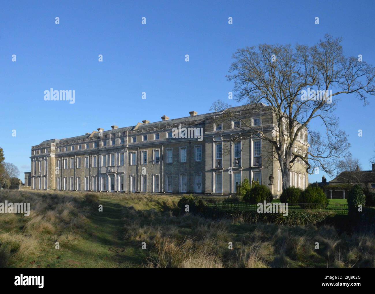 England, West Sussex, Petworth (National Trust): the main facade of ...