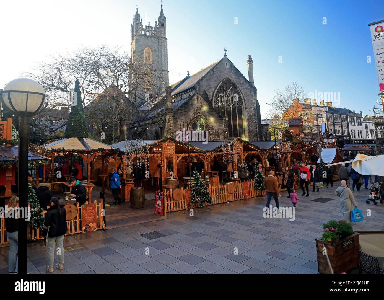 Cardiff Christmas Market and St John's church. . Taken November 2022 ...