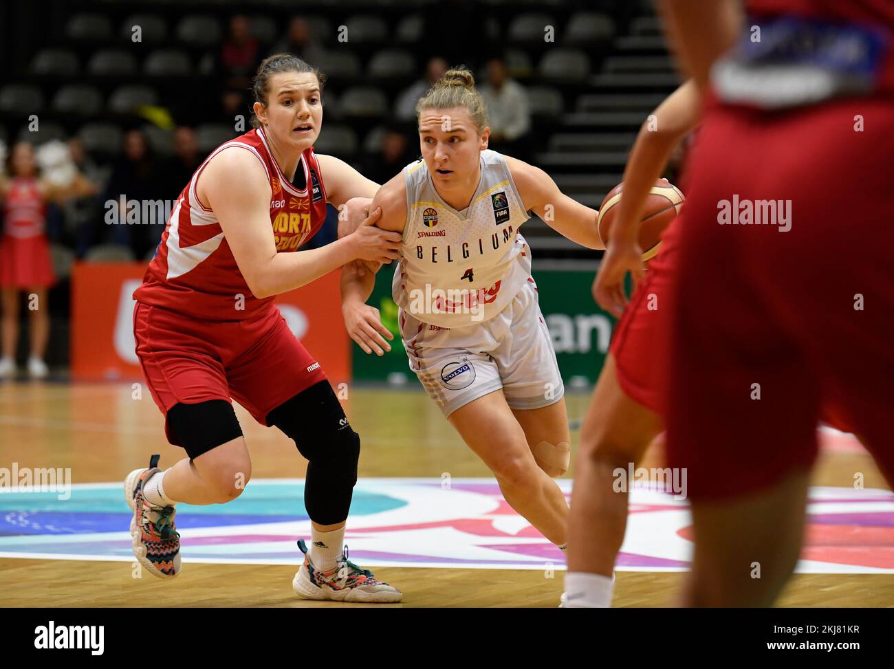 North Macedonian Ilina Selcova and Belgium's Elise Ramette fight for ...