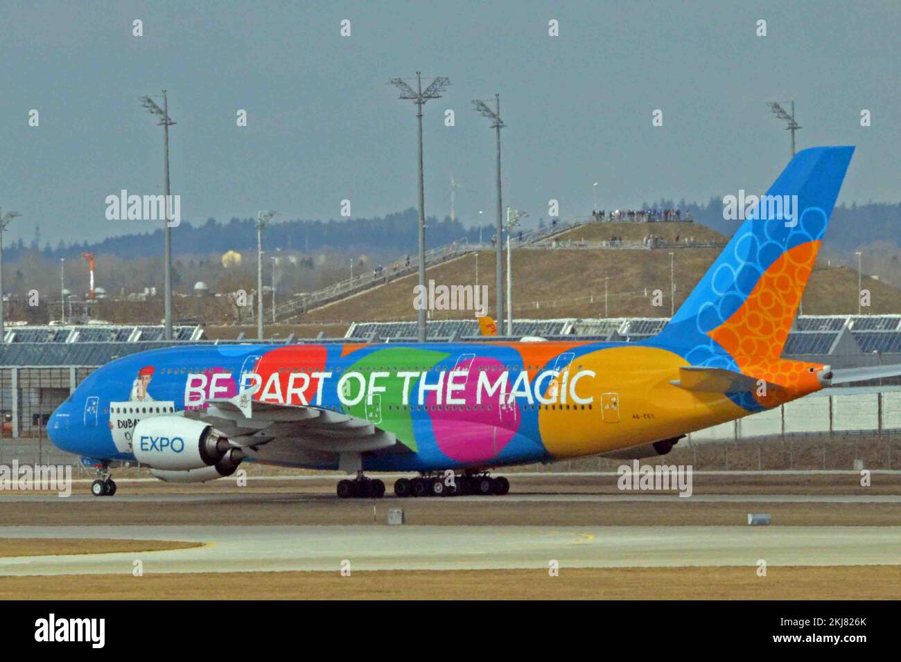 Germany, Bavaria, Munich: A6-EES Airbus A.380-861 (c/n 140) of Emirates ...