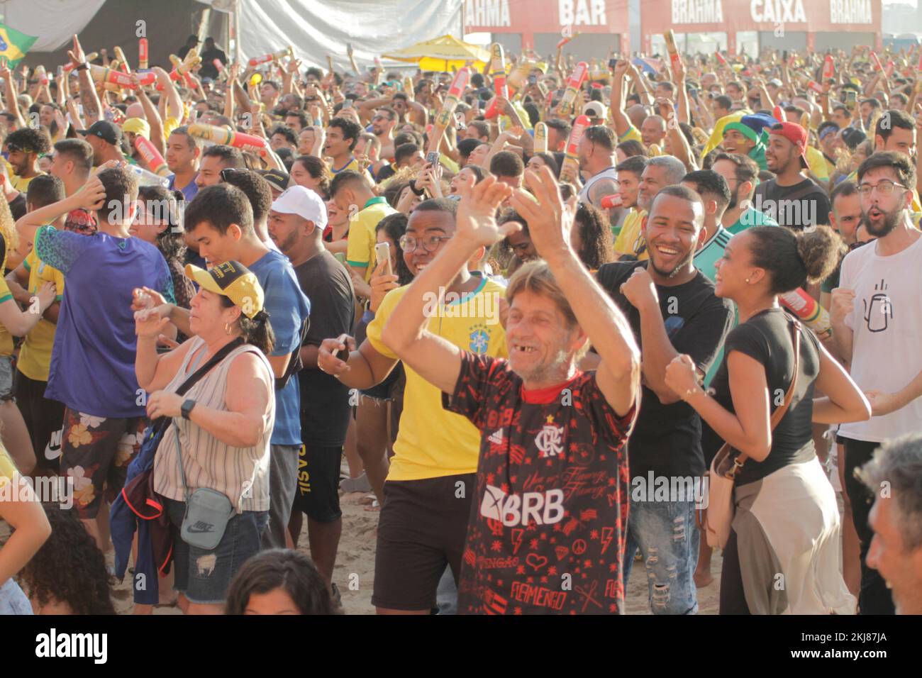 Rio De Janeiro, Brazil. 24th Nov, 2022. Fans kicked off the second goal ...