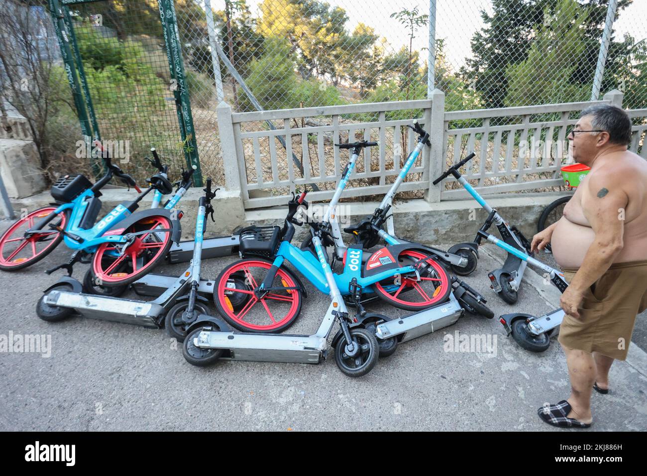 Badly parked scooters hi-res stock photography and images - Alamy