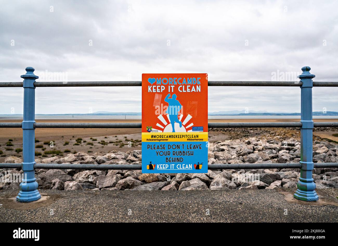 Morecambe, Keep It Clean sign Stock Photo - Alamy