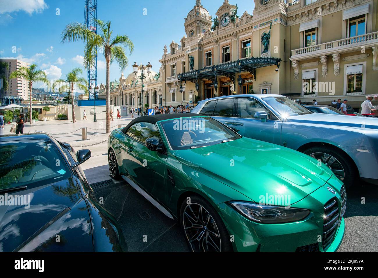 09-01-2022 Monaco. The famous "Monte Carlo" casino and the luxury cars ...