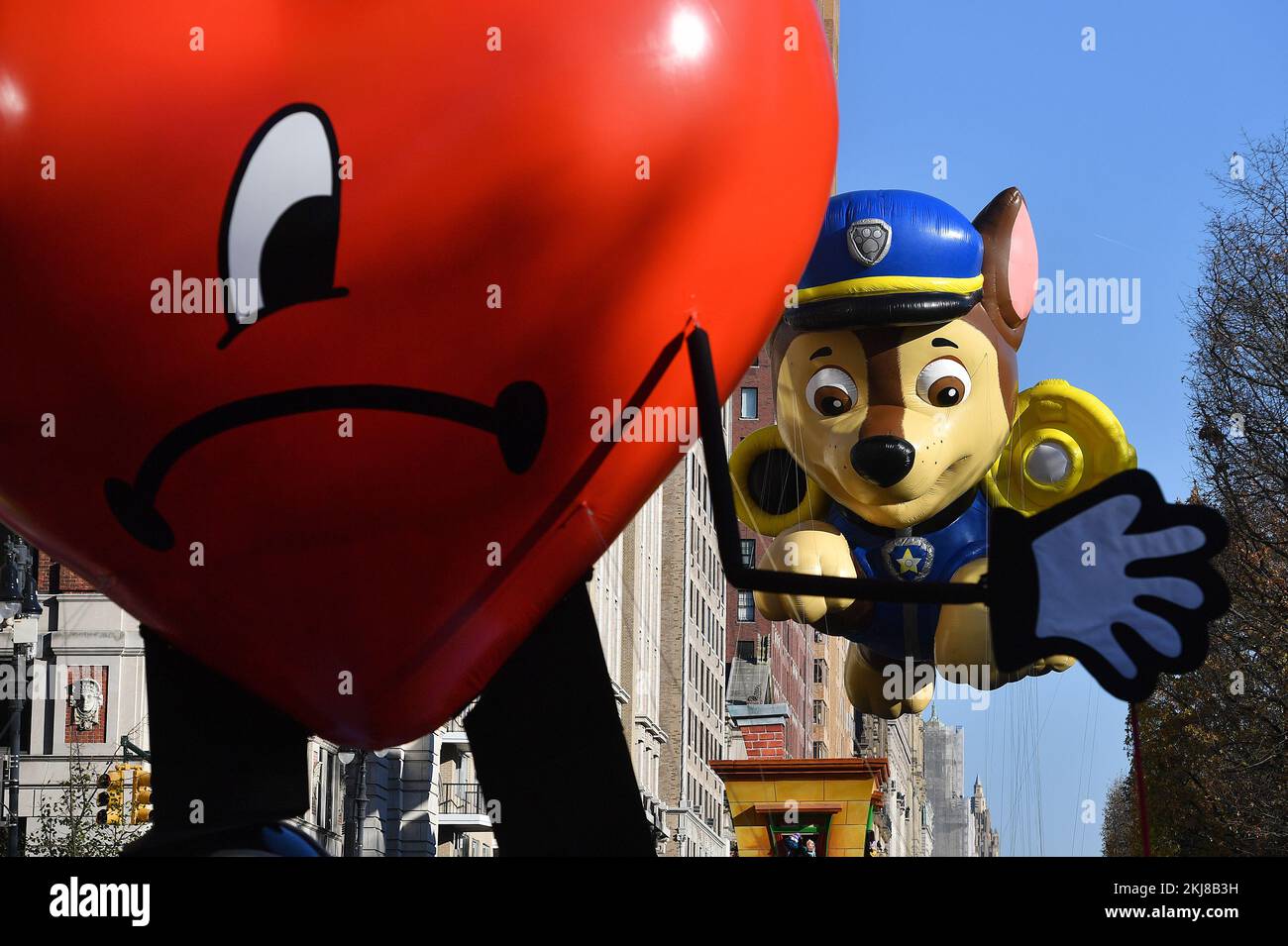 Paw Patrol’s Chase balloon floats down Central Park West during the ...