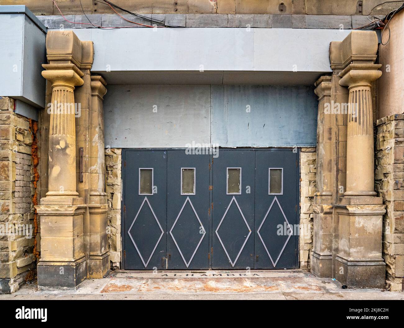 Grand entrance, Alhambra Palace Theatre, Morecambe, Lancashire Stock ...