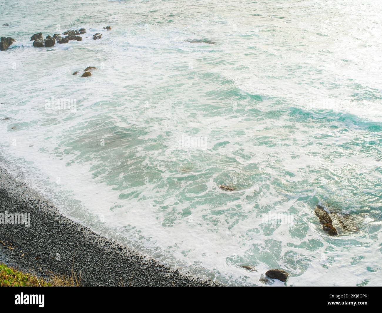 White foamy waves of the ocean. Minimalism. Abstraction. Seascape ...