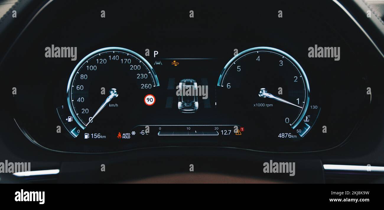 TPMS (Tyre Pressure Monitoring System) with temperature measurement ...