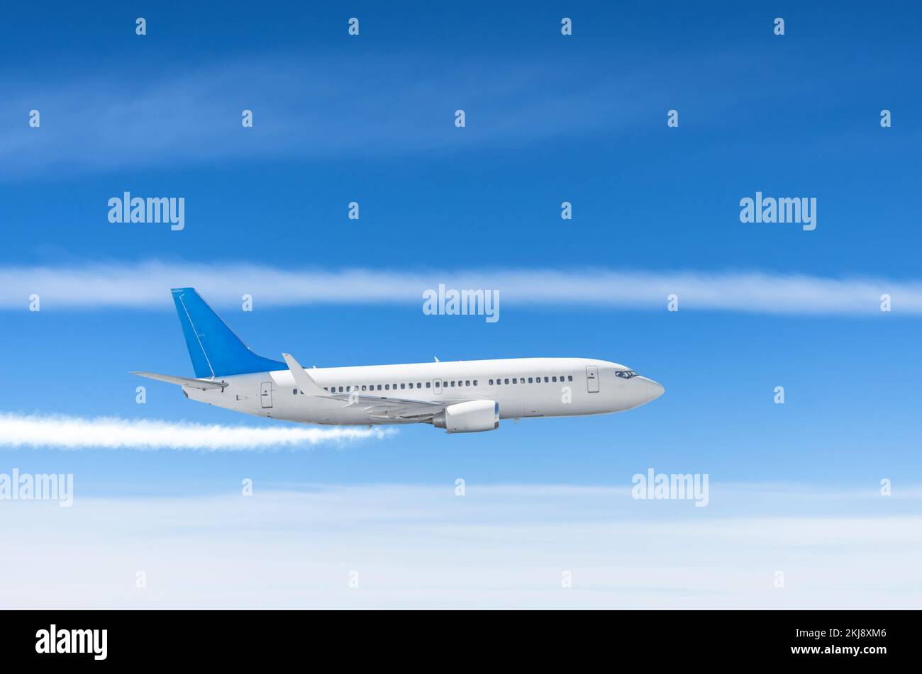 Air to air view airplane flight in sky Stock Photo - Alamy