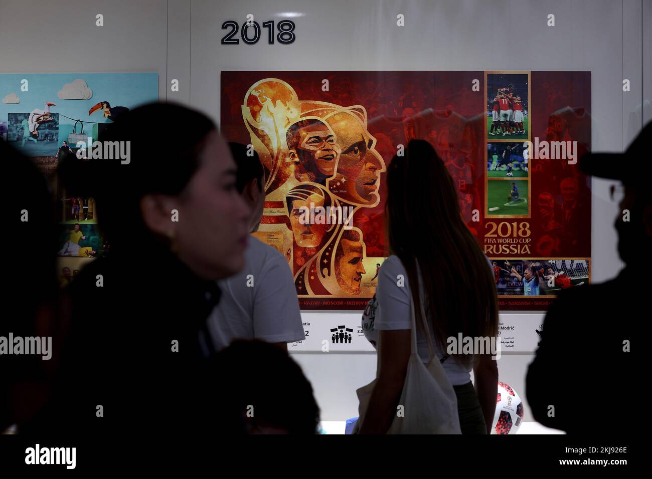 An exhibition called "Goals Create History" at the FIFA Museum in Al ...