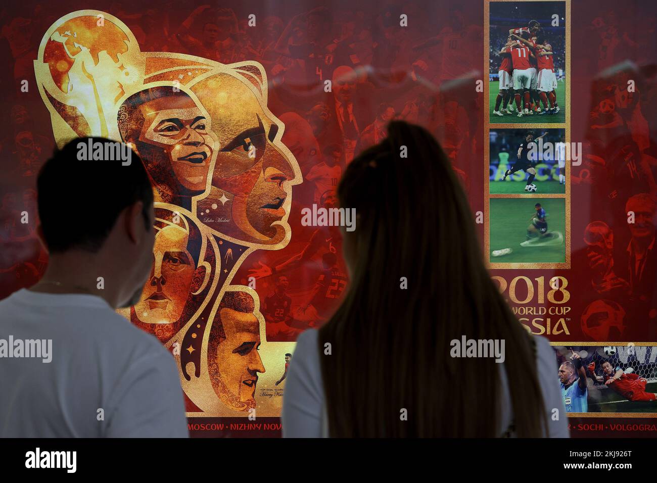 An exhibition called "Goals Create History" at the FIFA Museum in Al ...