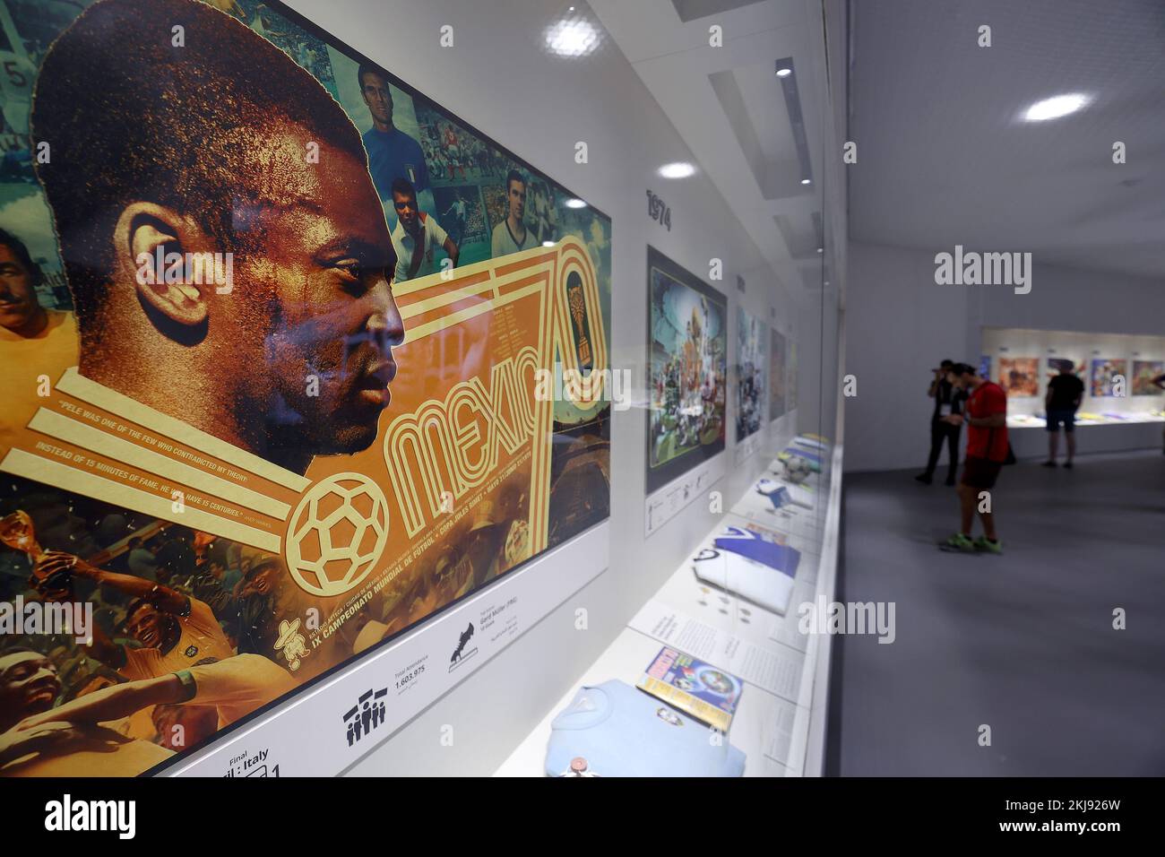 An exhibition called "Goals Create History" at the FIFA Museum in Al ...