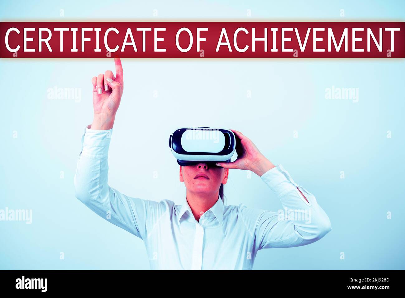 Text caption presenting Certificate Of Achievement. Internet Concept ...