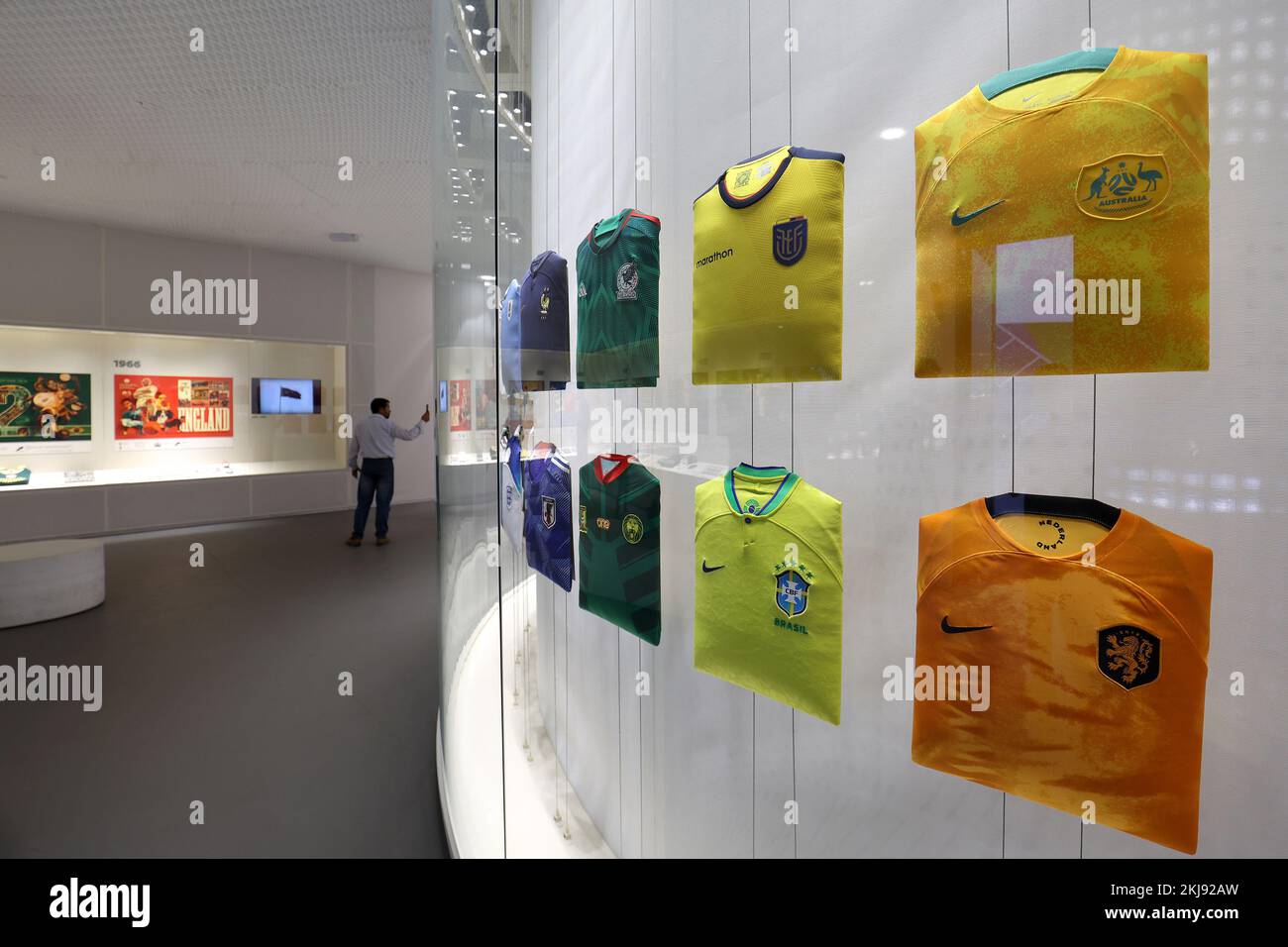 An exhibition called "Goals Create History" at the FIFA Museum in Al ...