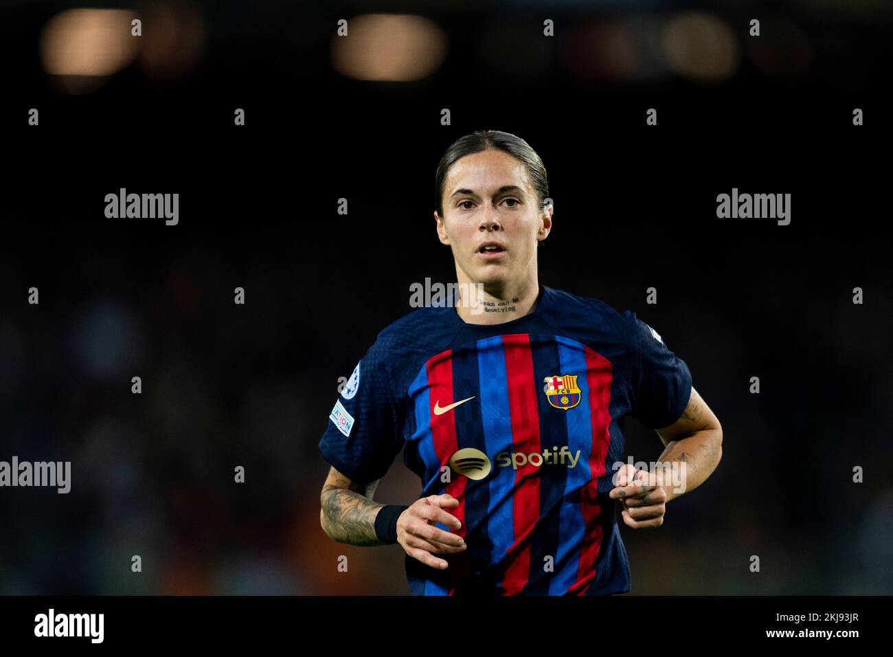 Maria Leon (FC Barcelona) in action during the Women?s Champions League ...