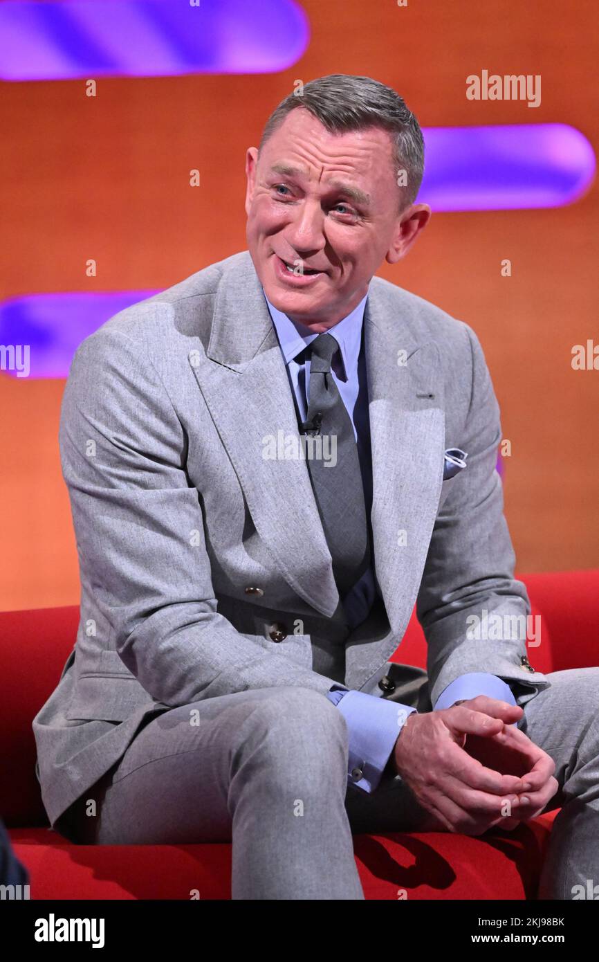 EDITORIAL USE ONLY Daniel Craig during filming for the Graham Norton ...