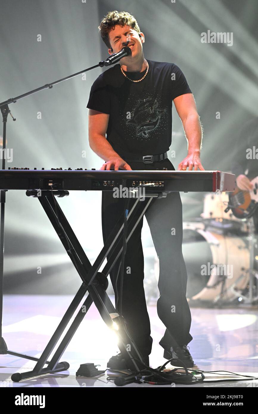 EDITORIAL USE ONLY Charlie Puth performs during filming for the Graham ...