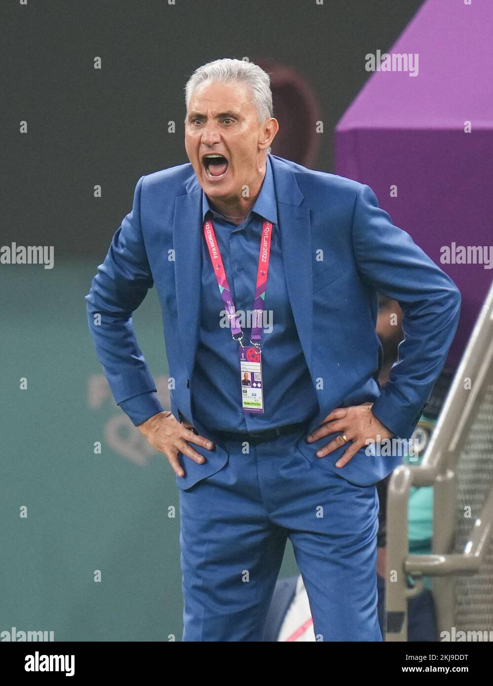 Brazil manager Tite on the touchline during the FIFA World Cup Group G ...